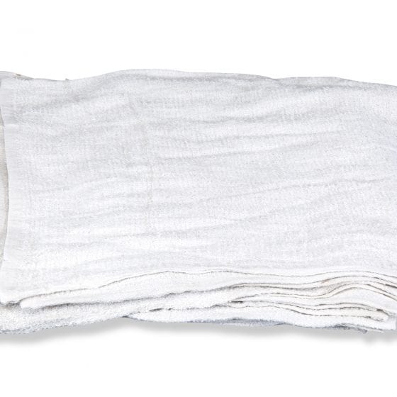 J1930 - White Terry Rags 25/LB - Dependable Plastic